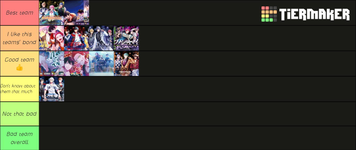 HypMic teams :DD Tier List (Community Rankings) - TierMaker
