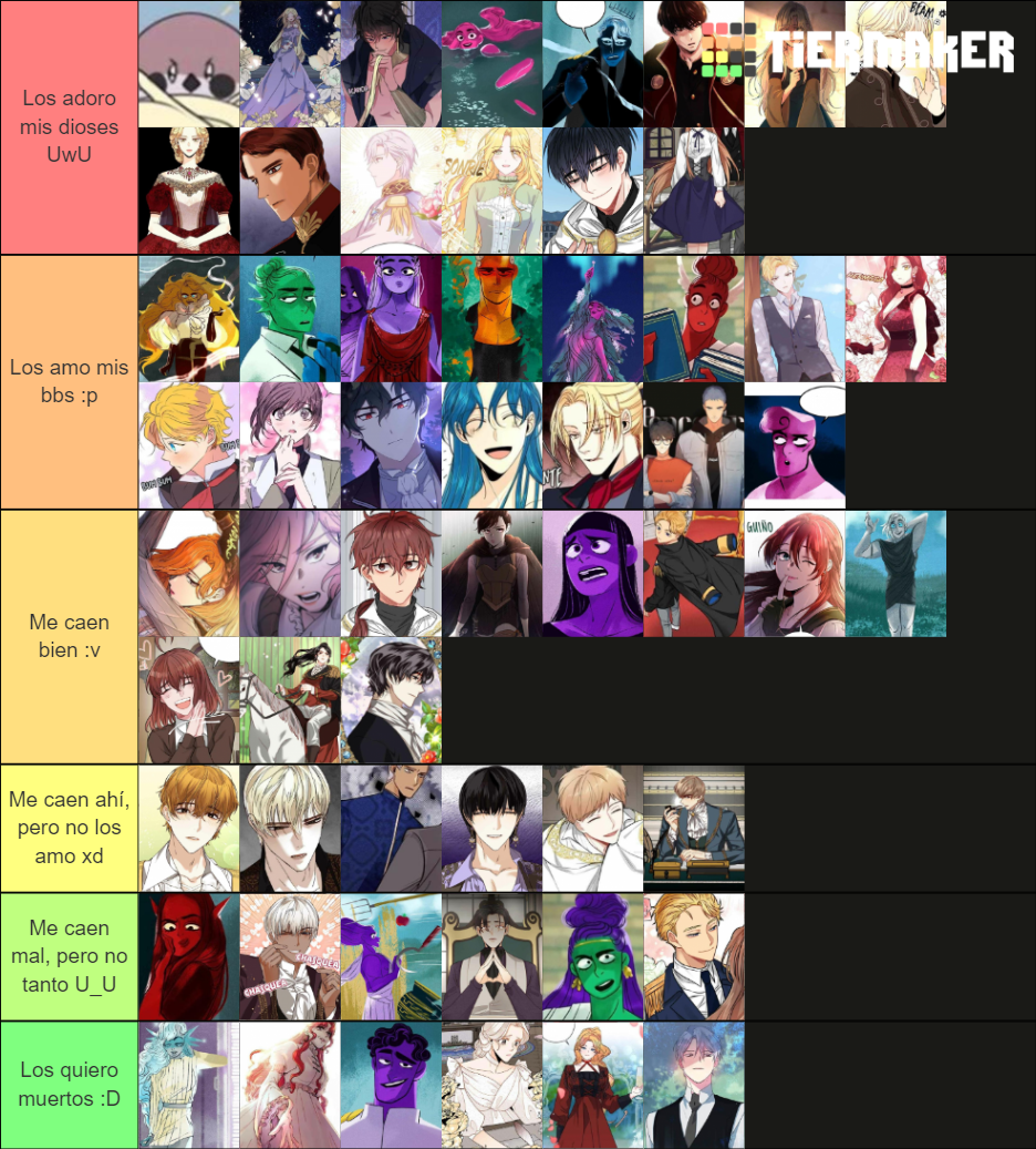 Personajes de Webtoon Tier List (Community Rankings) - TierMaker