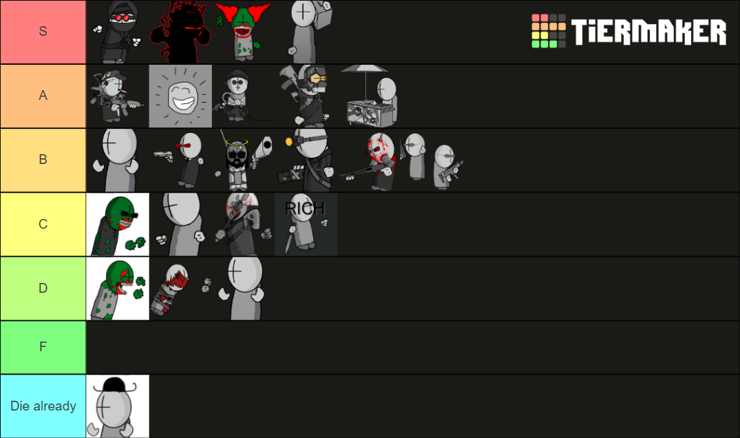 madness combat full characters Tier List (Community Rankings) - TierMaker