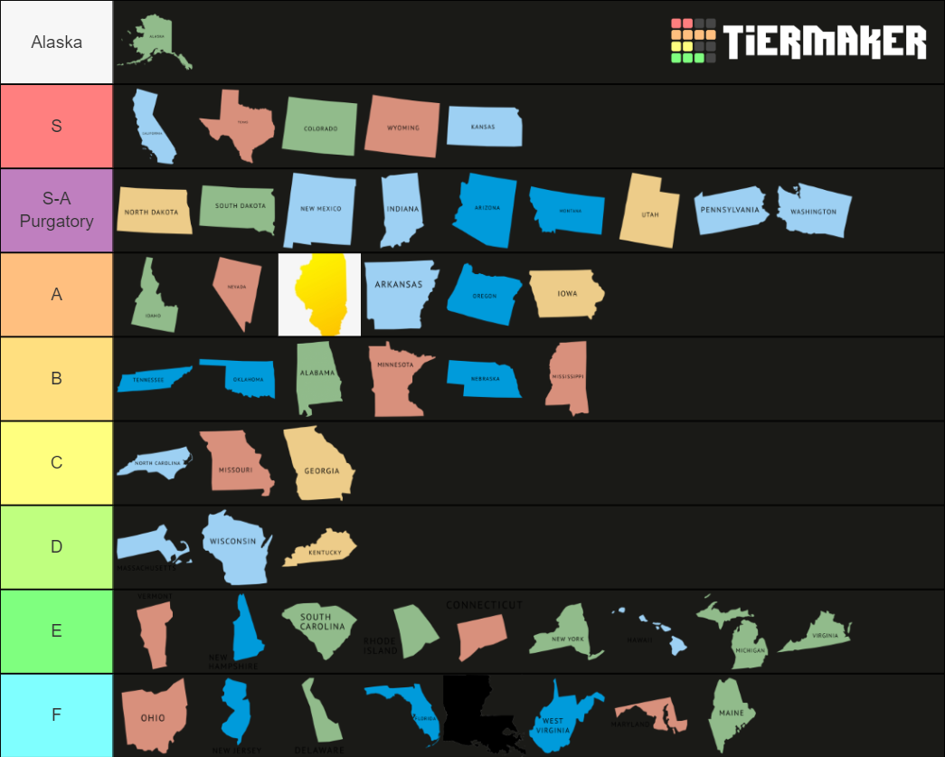 Stack The States Usability Tier List (Community Rankings) - TierMaker