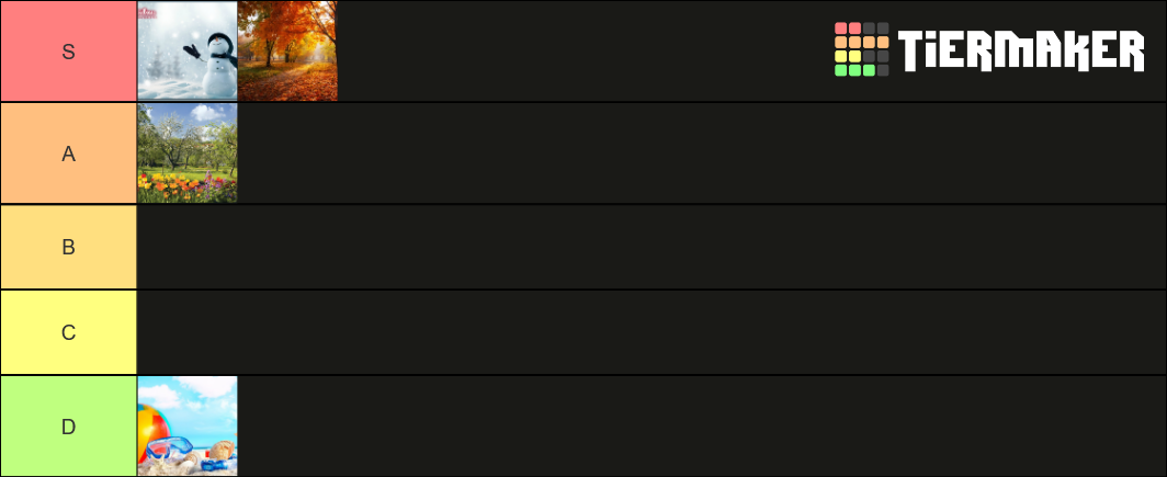 Seasons of the Year Tier List (Community Rankings) - TierMaker