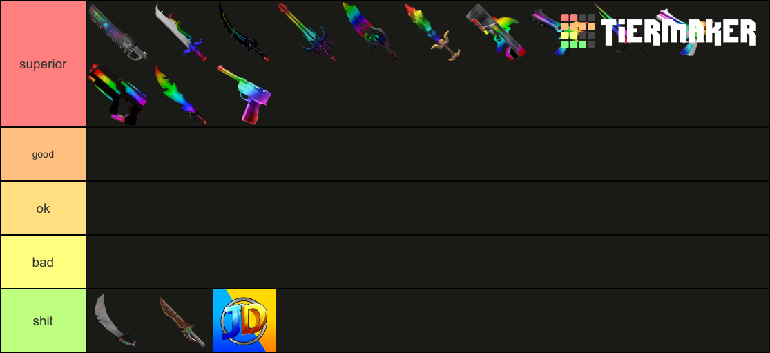 MM2 Chroma Godly Weapons Tier List (Community Rankings) - TierMaker