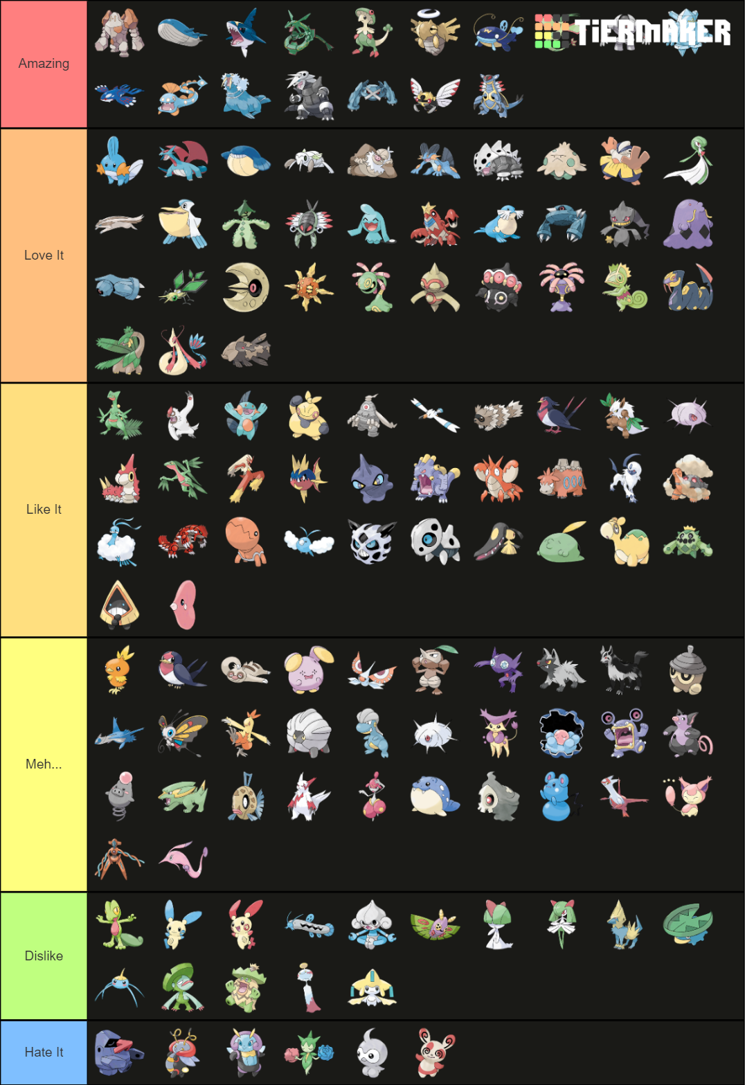 Pokemon Generation 3 (Hoenn) Tier List (Community Rankings) - TierMaker