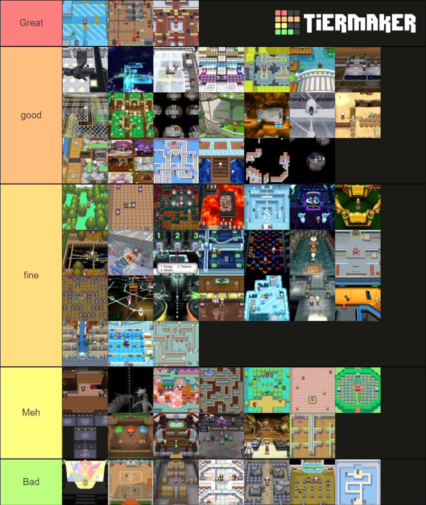 Pokemon Gym Puzzles/Layouts Tier List (Community Rankings) - TierMaker