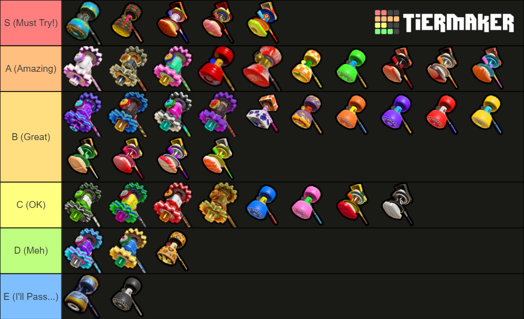 Ninjala - Weapon Skins (Type A Hammers) Tier List (Community Rankings ...