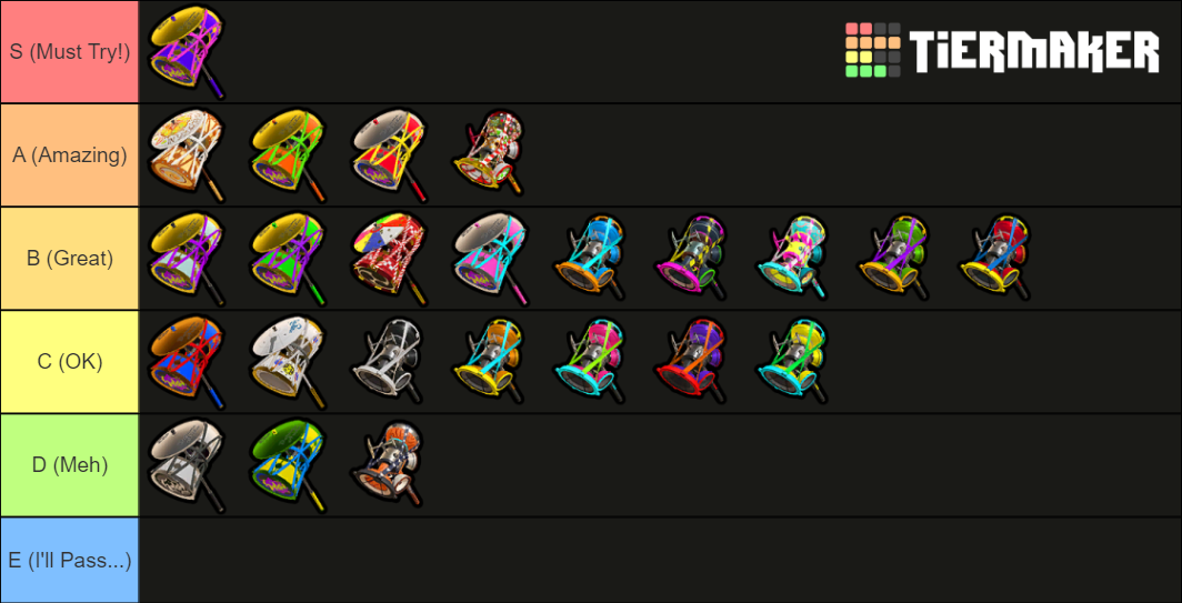 Ninjala - Weapon Skins (Type B Hammers) Tier List (Community Rankings ...