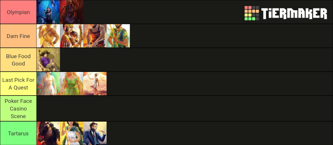 The Percy Jackson gods Tier List (Community Rankings) - TierMaker