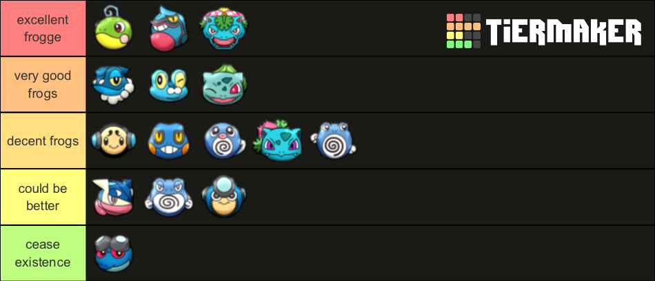 frog Pokémon tierlist Tier List (Community Rankings) - TierMaker