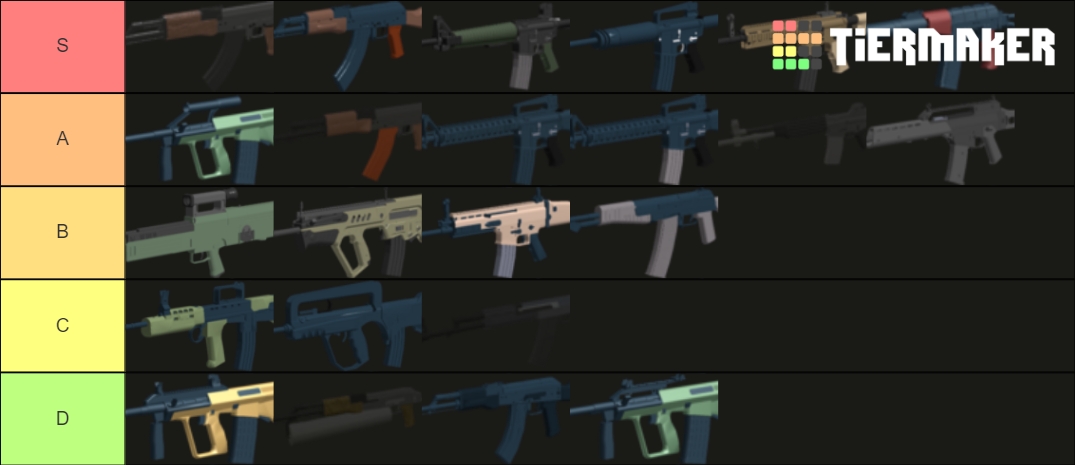 Phantom Forces assault rifle Tier List (Community Rankings) - TierMaker