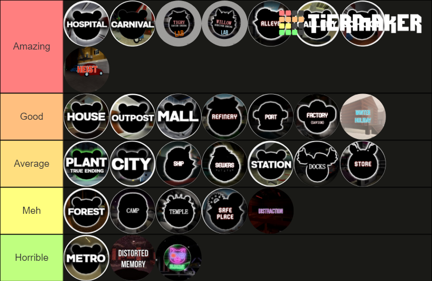 Piggy Chapters (Book 1, Book 2, & Extra Maps) Tier List (Community ...
