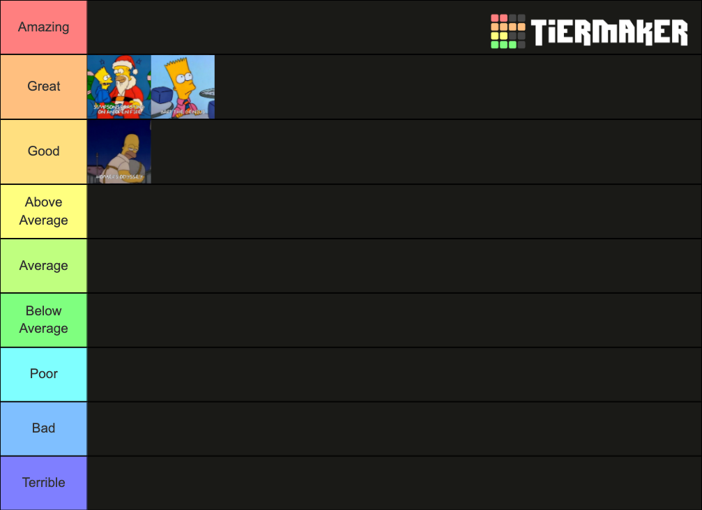The Simpsons Season 1 Episodes (Labelled) Tier List (Community Rankings ...