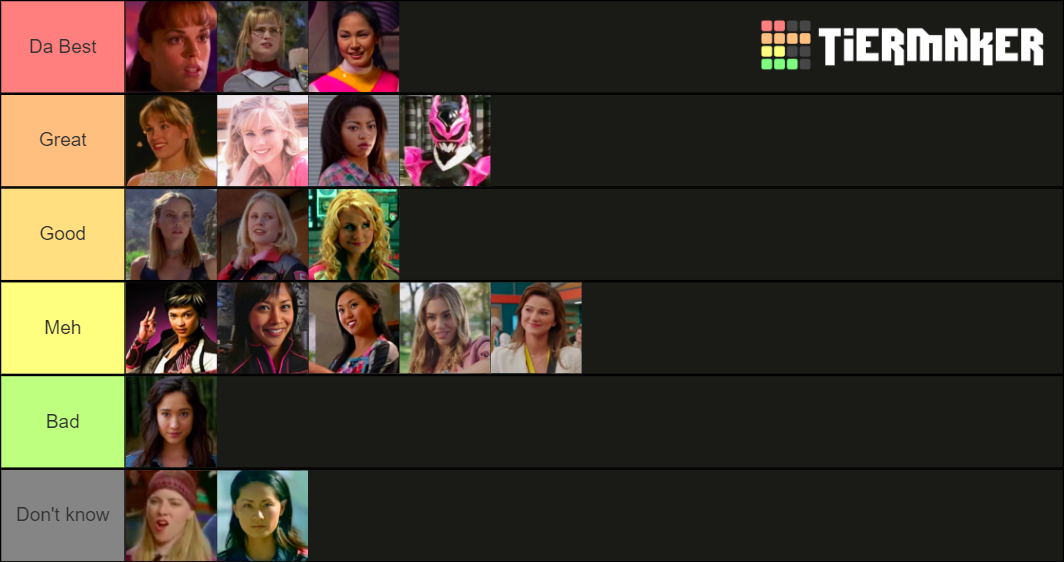 Pink Rangers Tier List (Community Rankings) - TierMaker