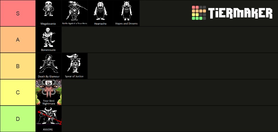 Undertale OST/Songs Tier List (Community Rankings) - TierMaker