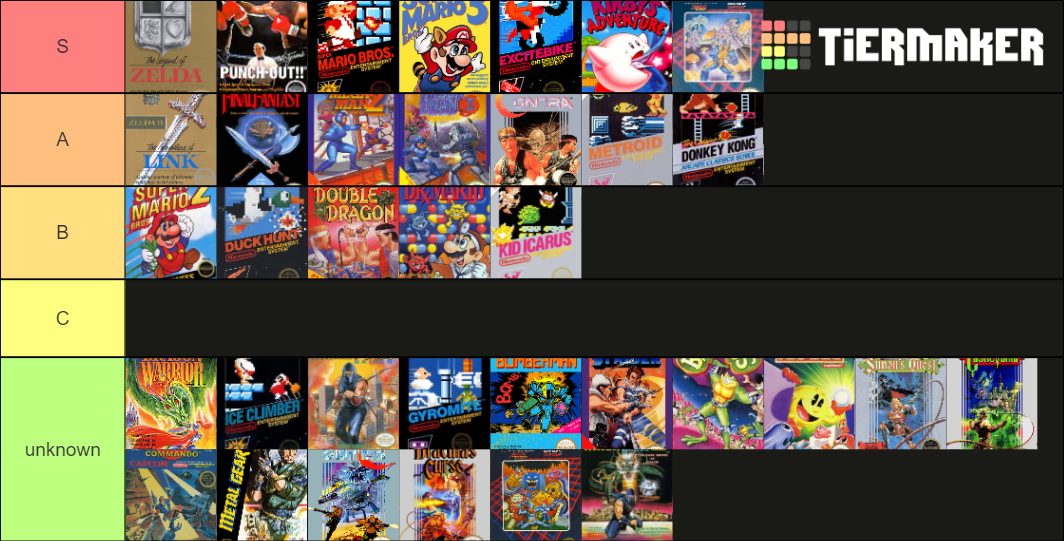 Best NES Games Tier List (Community Rankings) - TierMaker