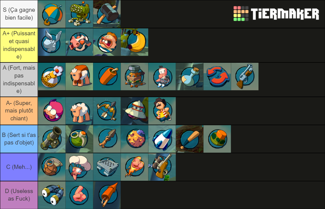 Worms Ultimate Mayhem: Weapons Tier List (Community Rankings) - TierMaker
