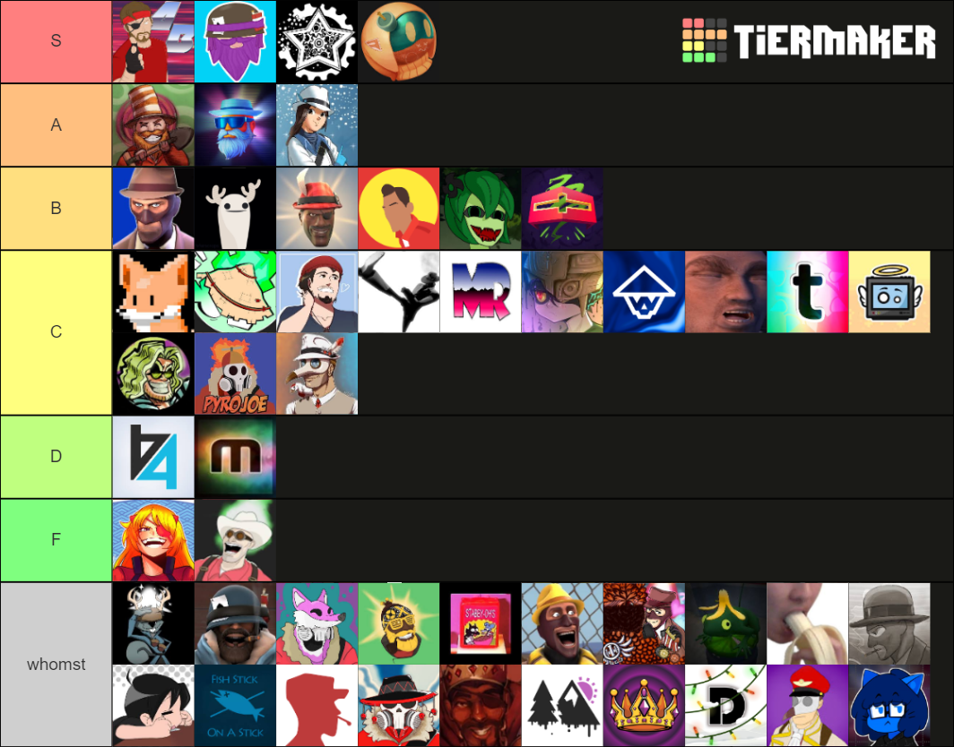 TF2bers of all time Tier List (Community Rankings) - TierMaker