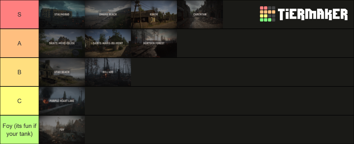 HLL Map Tier List (Community Rankings) - TierMaker