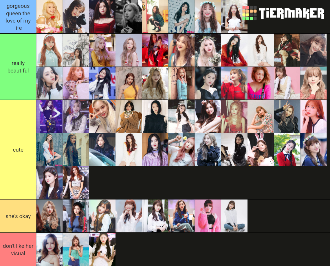 KPop GG Visuals Tier List (Community Rankings) - TierMaker