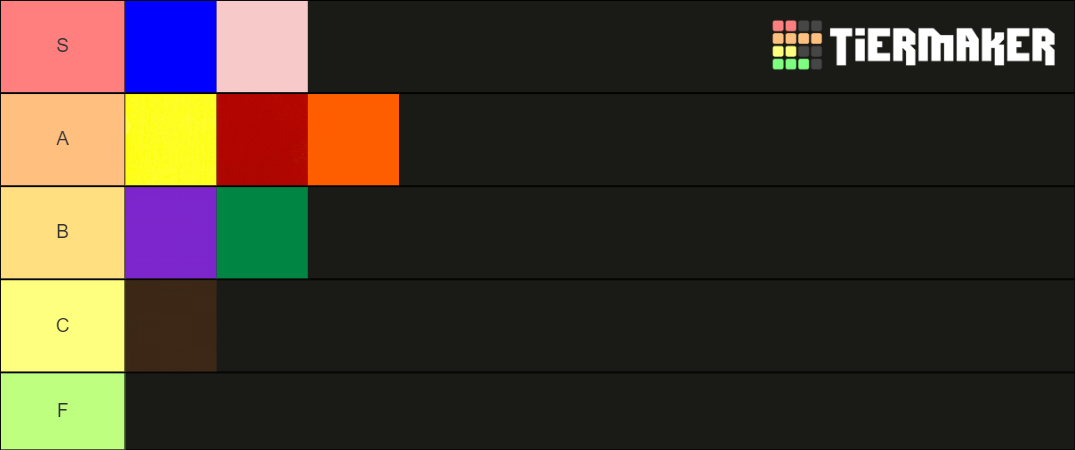 Colour Tier List (Community Rankings) - TierMaker