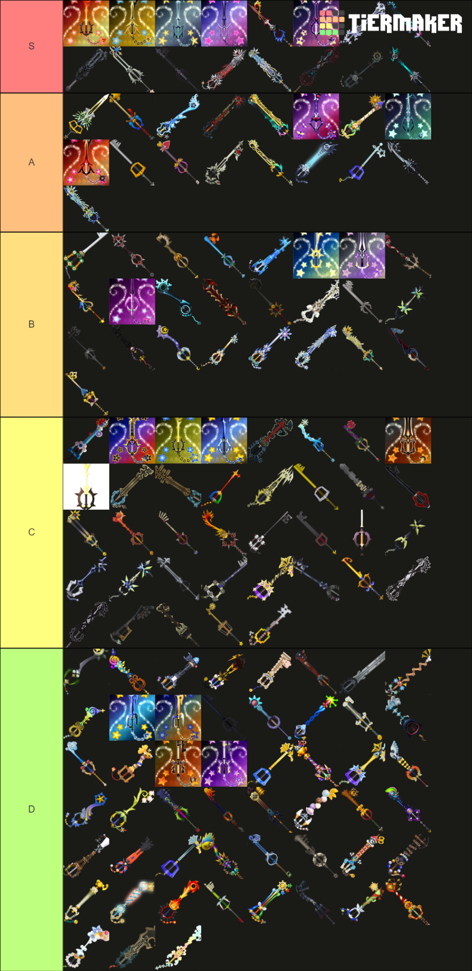 Best looking keyblade in all kingdom hearts series Tier List (Community ...