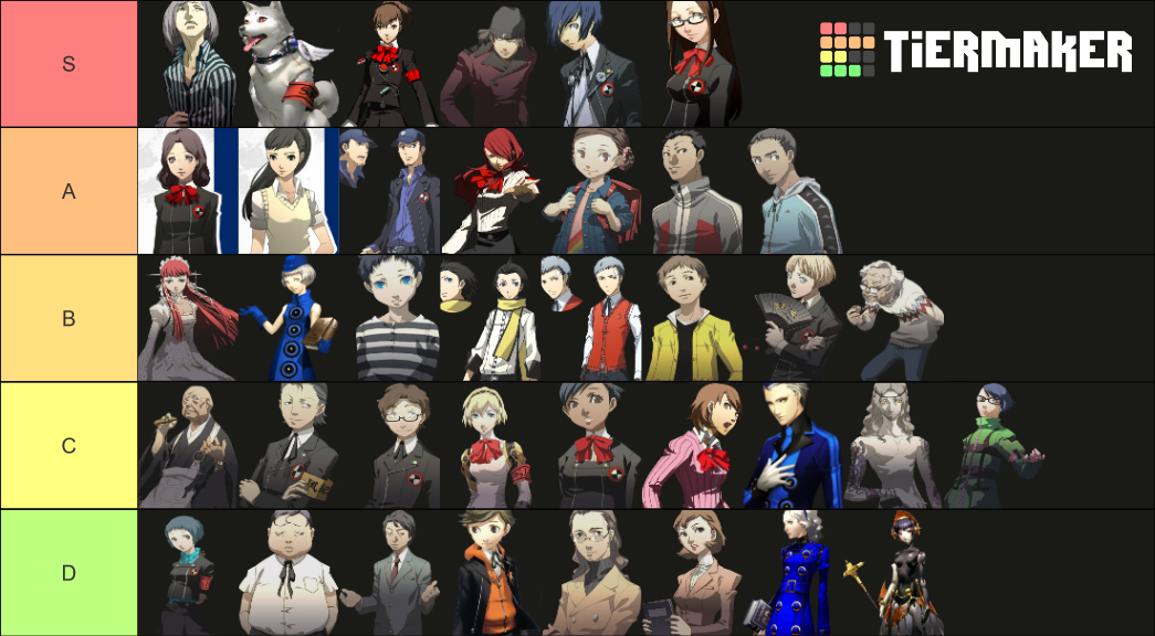 Persona 3 characters (Portable) Tier List (Community Rankings) - TierMaker