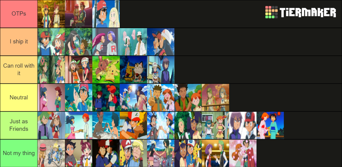 Pokemon Anime Shipping Tier List (Community Rankings) - TierMaker