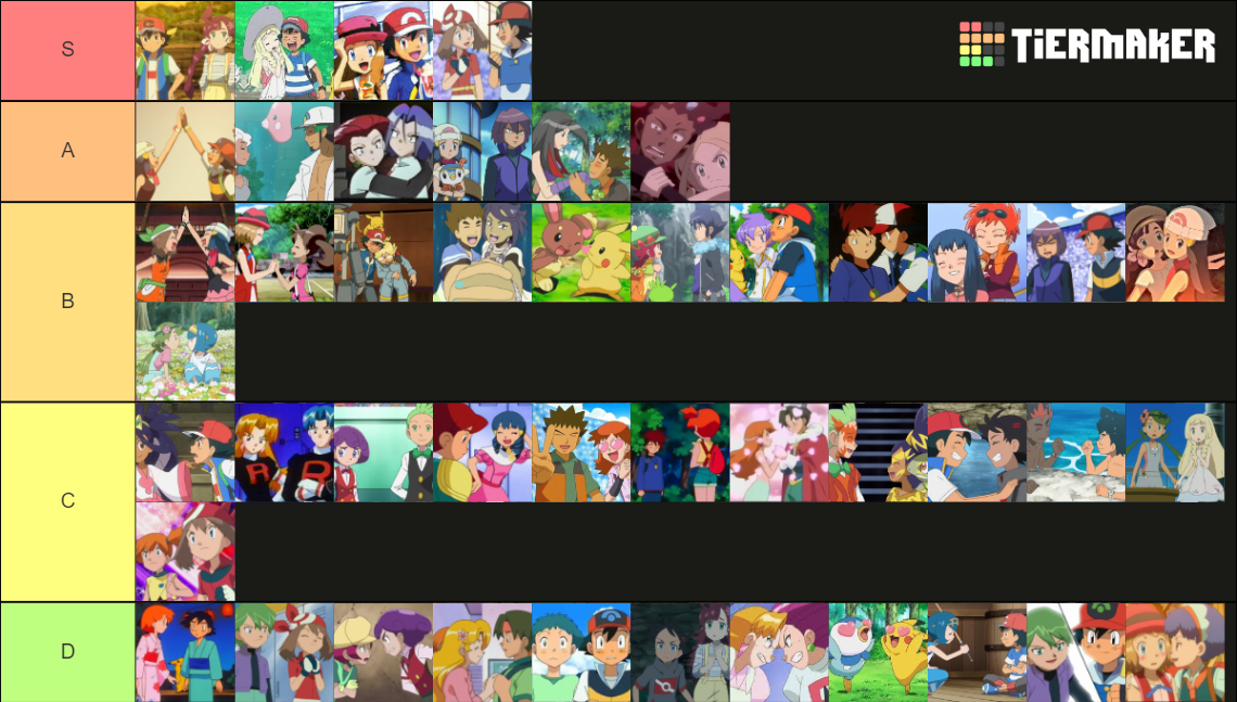 Pokémon Anime Shippings Tier List (Community Rankings) - TierMaker