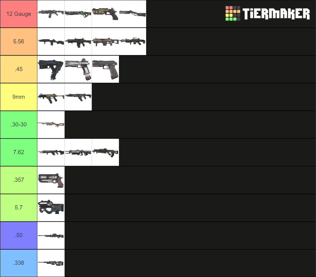 Apex Legends Weapon Season 11 [Caliber] Tier List (Community Rankings) - TierMaker