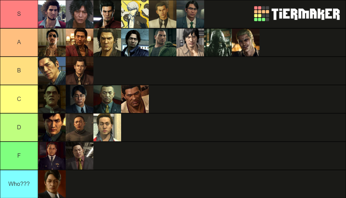 yakuza protagonists and antagonists Tier List (Community Rankings ...