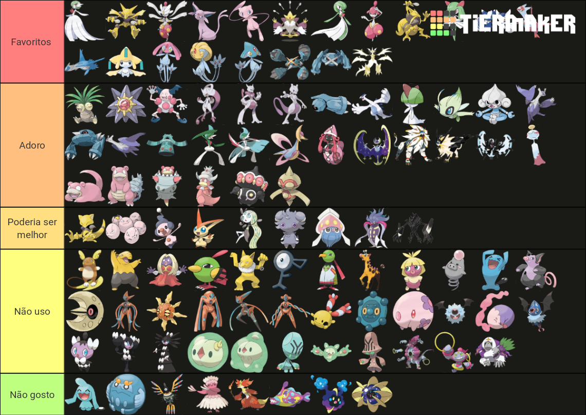 Psychic-Type Pokemon Tier List (Community Rankings) - TierMaker