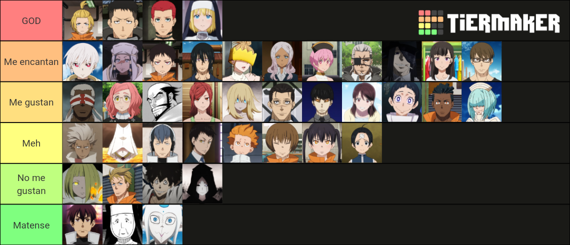 Fire Force Characters Tier List (Community Rankings) - TierMaker