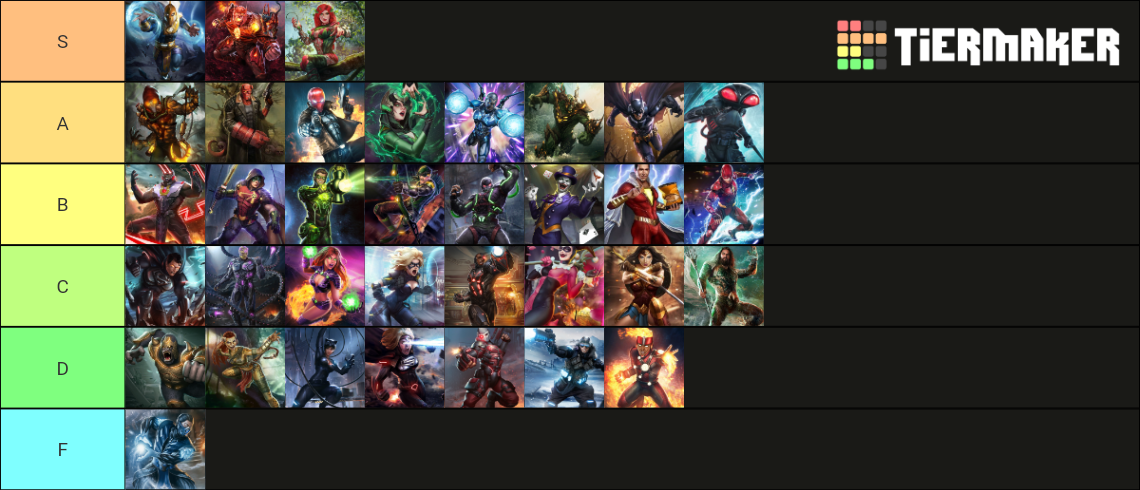 Injustice 2 Mobile Characters Tier List (Community Rankings) - TierMaker Injustice 2 Mobile Characters Tier List (Community Rankings) - TierMaker