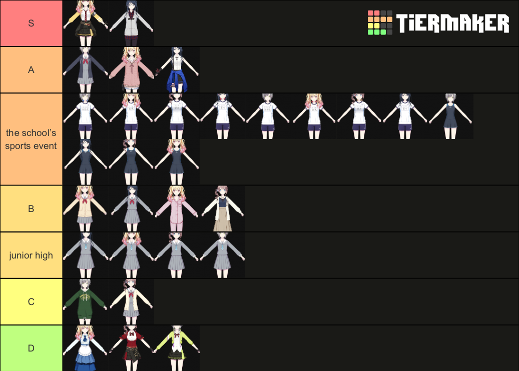 colorful stage/project sekai live 2D models (leo/need) Tier List ...