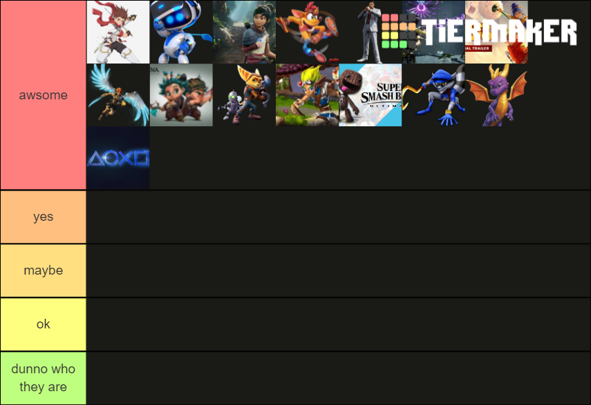 sony playstation characters for smash 6 Tier List (Community Rankings ...