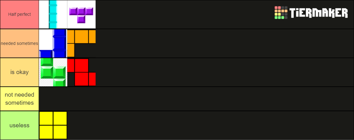Tetris Blocks Tier List (Community Rankings) - TierMaker