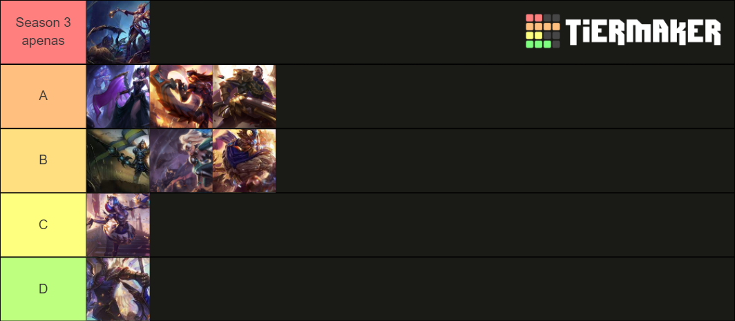 League of legends seasons Tier List (Community Rankings) - TierMaker