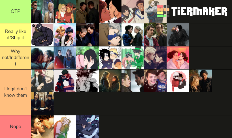 tumblr ships Tier List (Community Rankings) - TierMaker