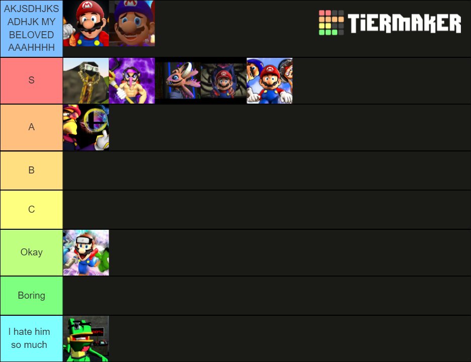 SMG4 ARCS AND ANTAGONISTS Tier List (Community Rankings) - TierMaker