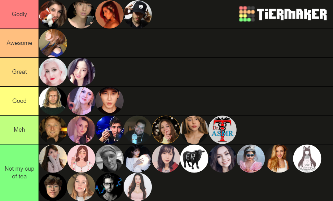 The Best ASMRtist Channels Tier List (Community Rankings) - TierMaker