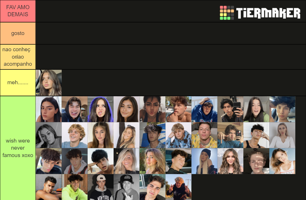 tiktok famous Tier List (Community Rankings) - TierMaker