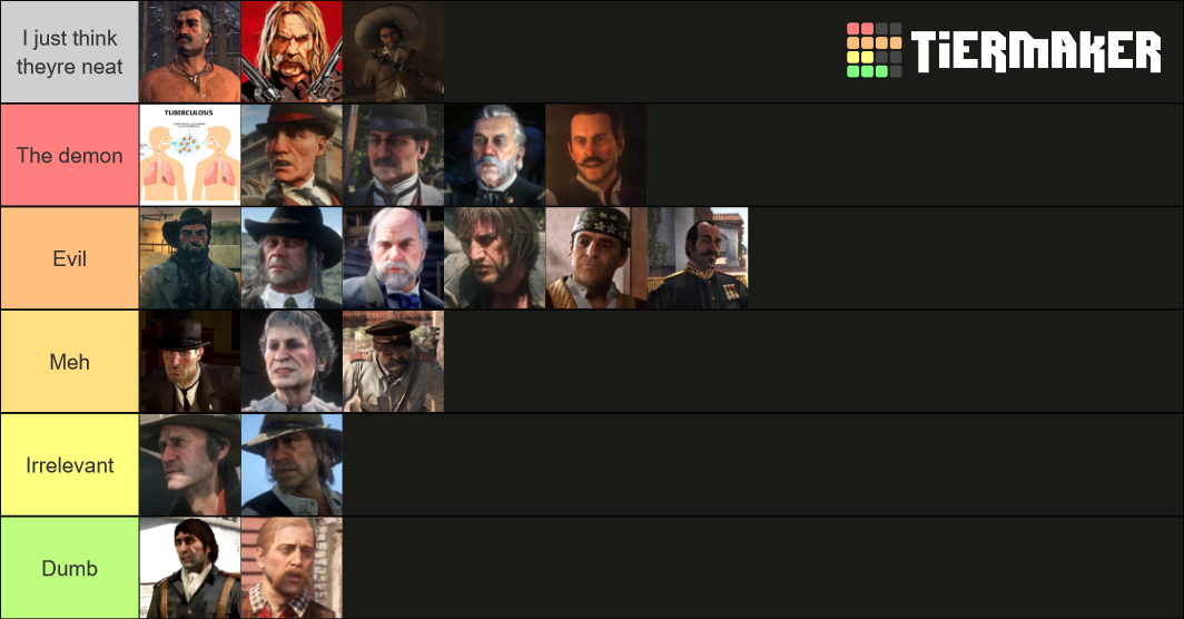 RED DEAD REDEMPTION 1 & 2 VILLAINS Tier List (Community Rankings ...