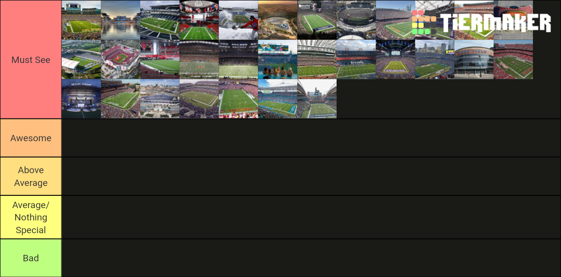 NFL Stadiums Tier List (Community Rankings) - TierMaker