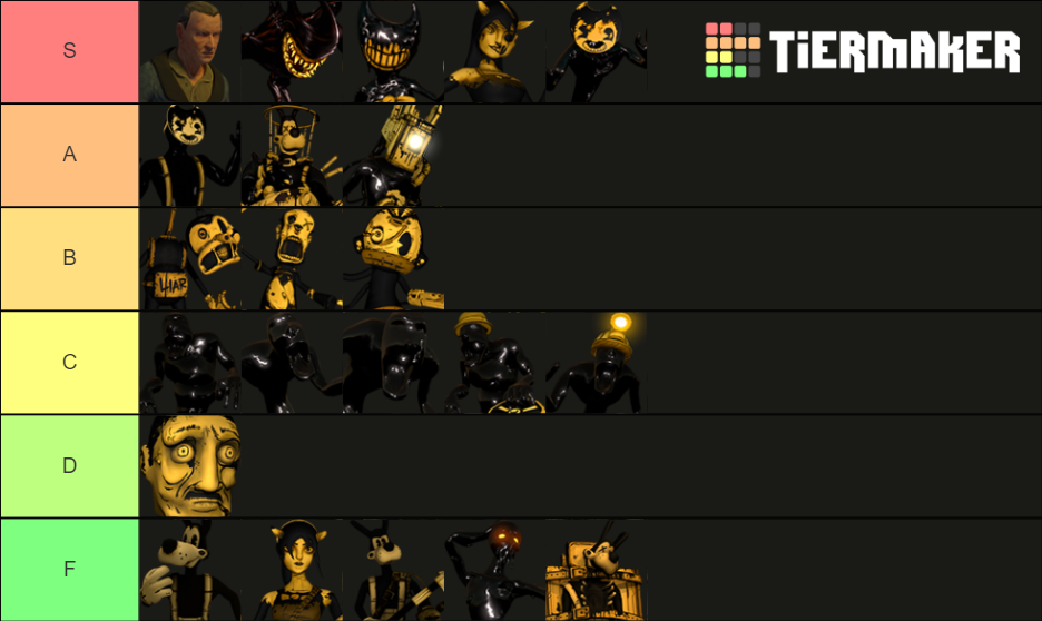 Bendy Tier List (Community Rankings) - TierMaker