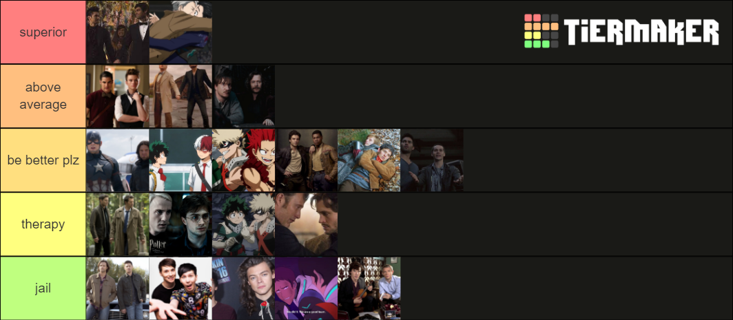 LGBTQ AO3 Ships Tier List (Community Rankings) - TierMaker