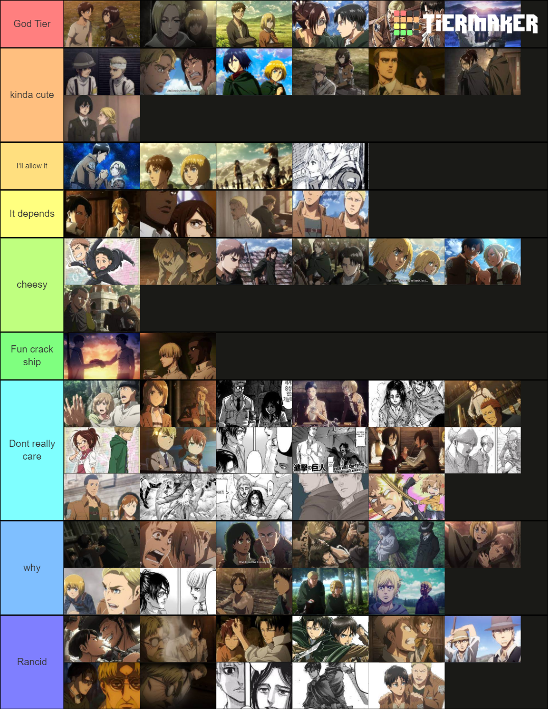 aot ships (the big one) Tier List (Community Rankings) - TierMaker