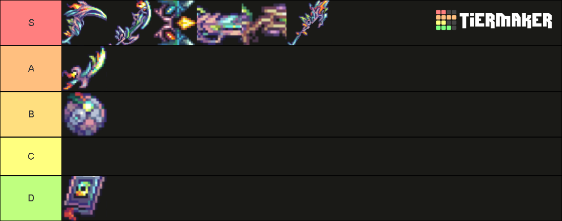 Terraria Calamity Mod Exo Weapons Tier List (Community Rankings ...