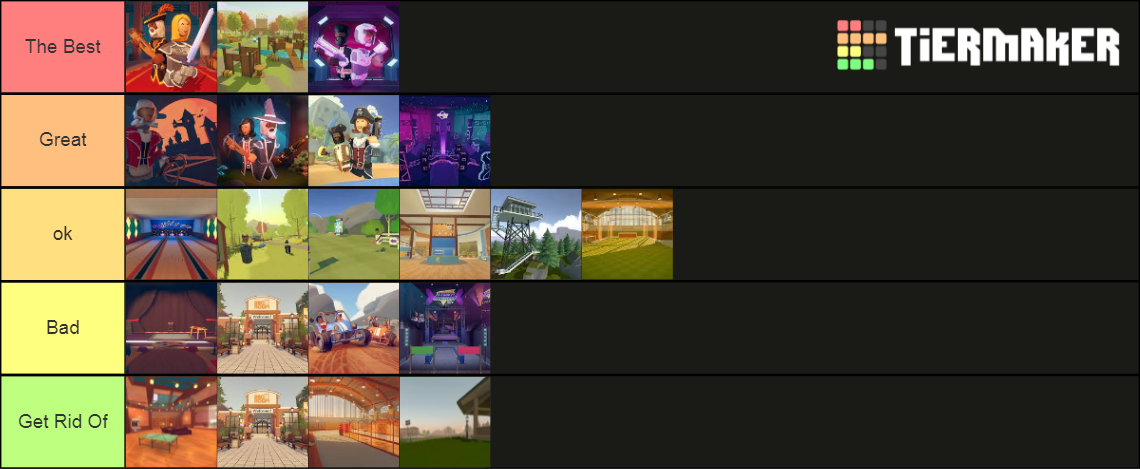 Rec Room Originals New Tier List (Community Rankings) - TierMaker