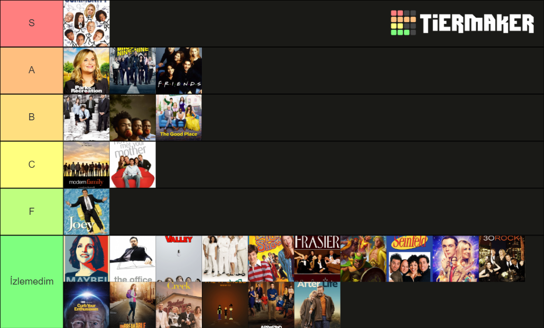 TV Comedy Tier List (Community Rankings) - TierMaker