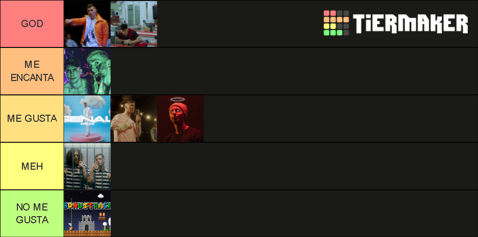 Canciones de Robleis Tier List (Community Rankings) - TierMaker