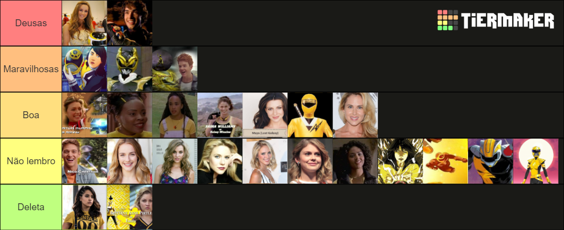 Power Rangers All Yellow Rangers Tier List (Community Rankings) - TierMaker